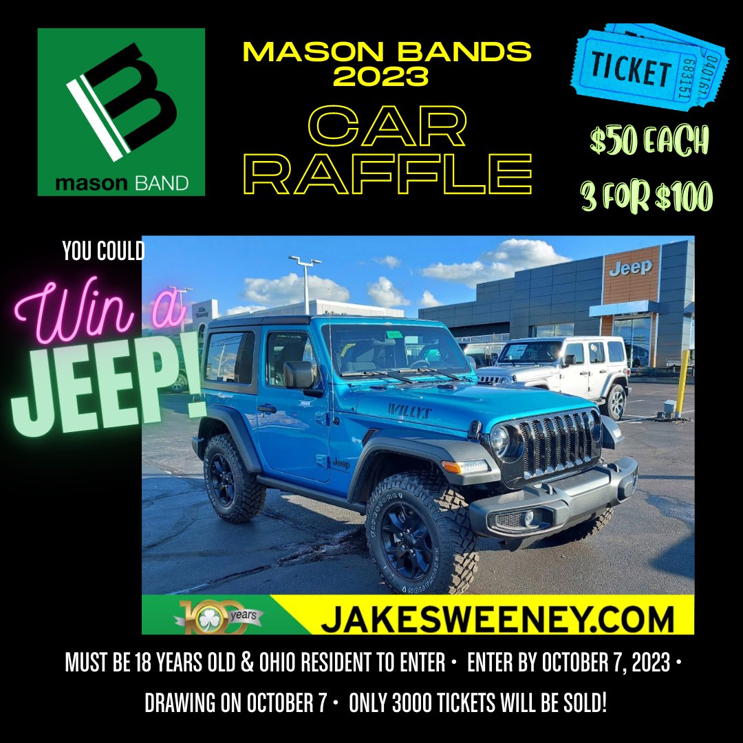 Boosters - Fundraising - Car Raffle | Mason Bands